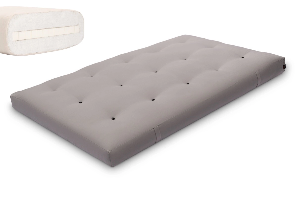 Materac Futon 120x200 z lateksem – Futon Medium Pascall Szary